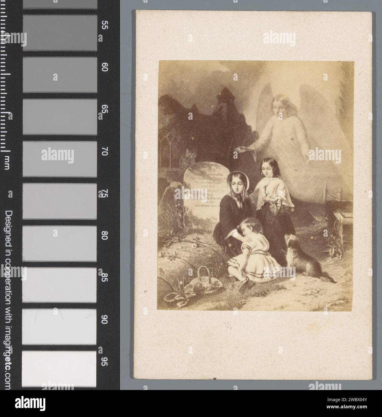 Photo production from a painting to the poem by mother's grave by J.J.L ...