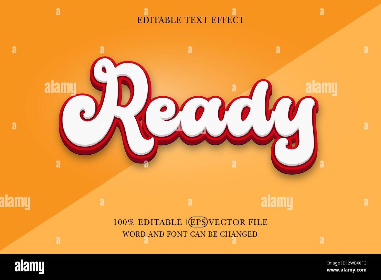 Ready title background Editable text effect, 3d text template Stock Vector Image & Art - Alamy