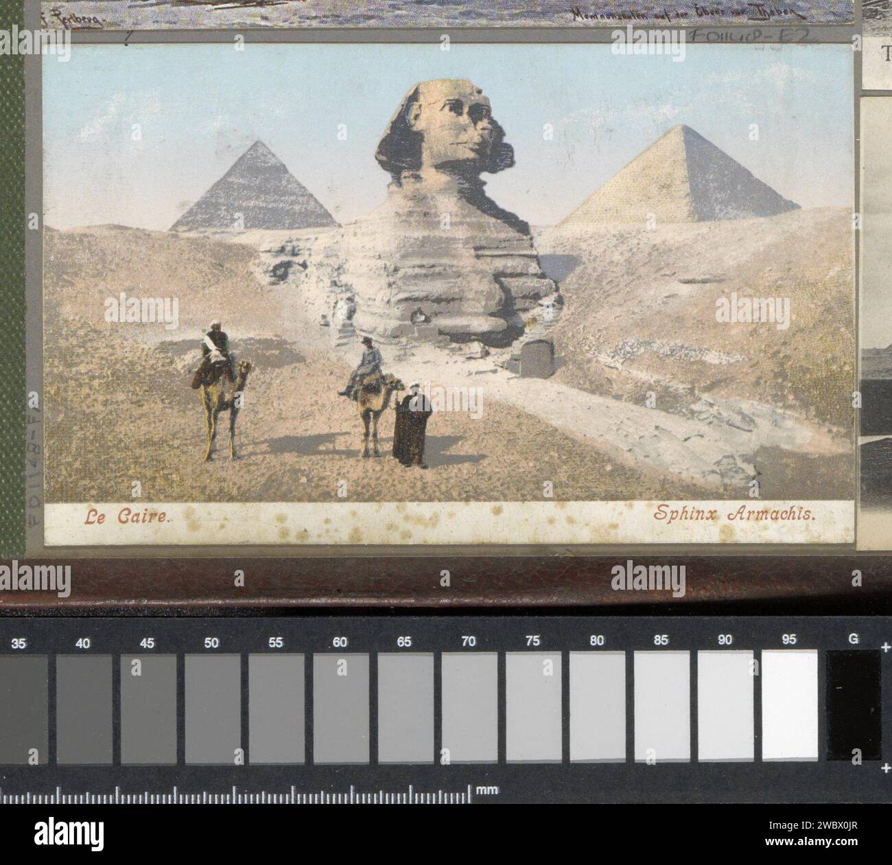 View of the sphinx and pyramids at Gizeh, Anonymous, c. 1895 - in or ...