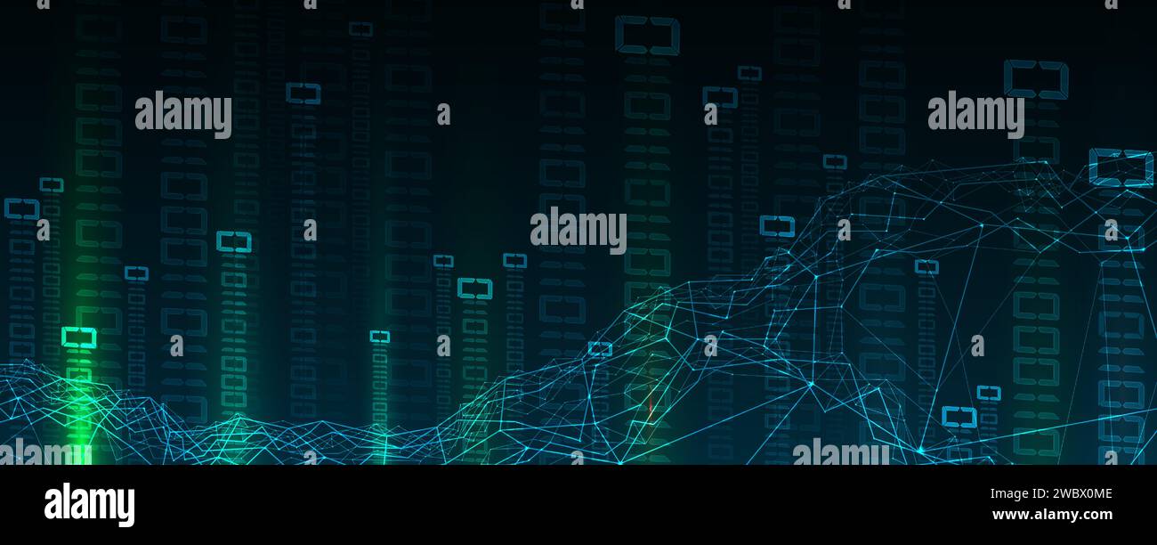 Modern cloud technology. Integrated digital web concept background ...