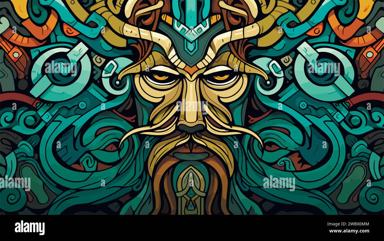 Viking illustration patterns Stock Vector Images - Alamy