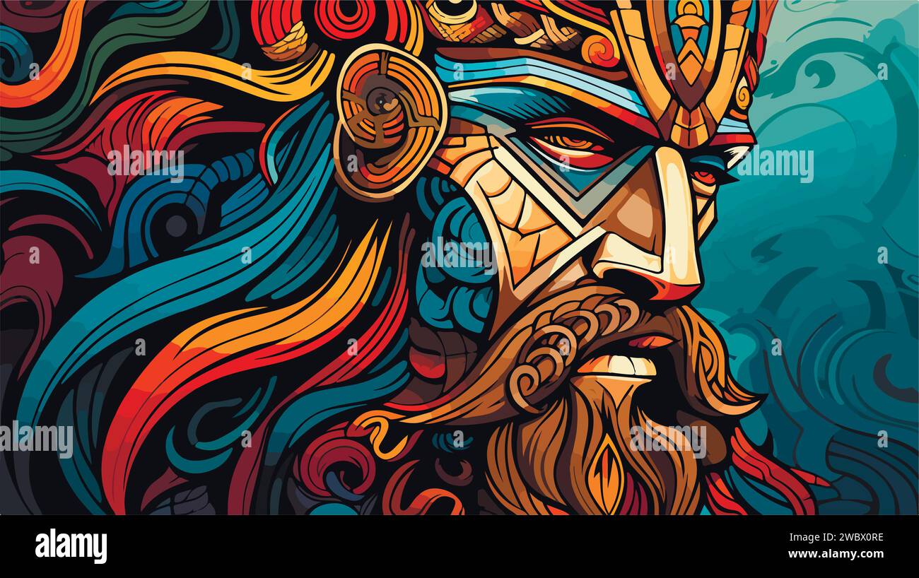 Viking illustration patterns Stock Vector Images - Alamy