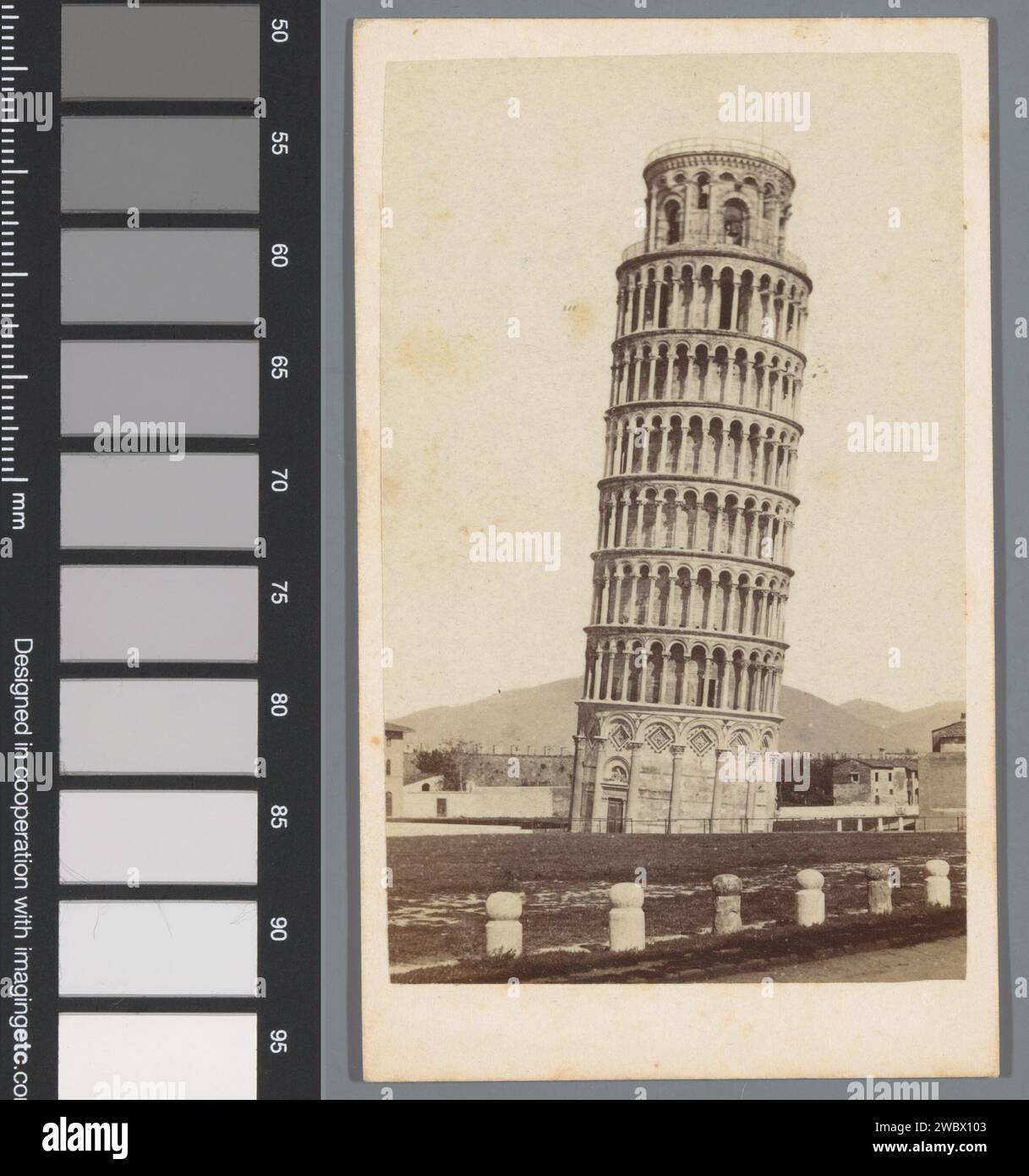 Clock tower of the Dom of Pisa, Enrico van Lint, 1855 - 1880 Photograph ...