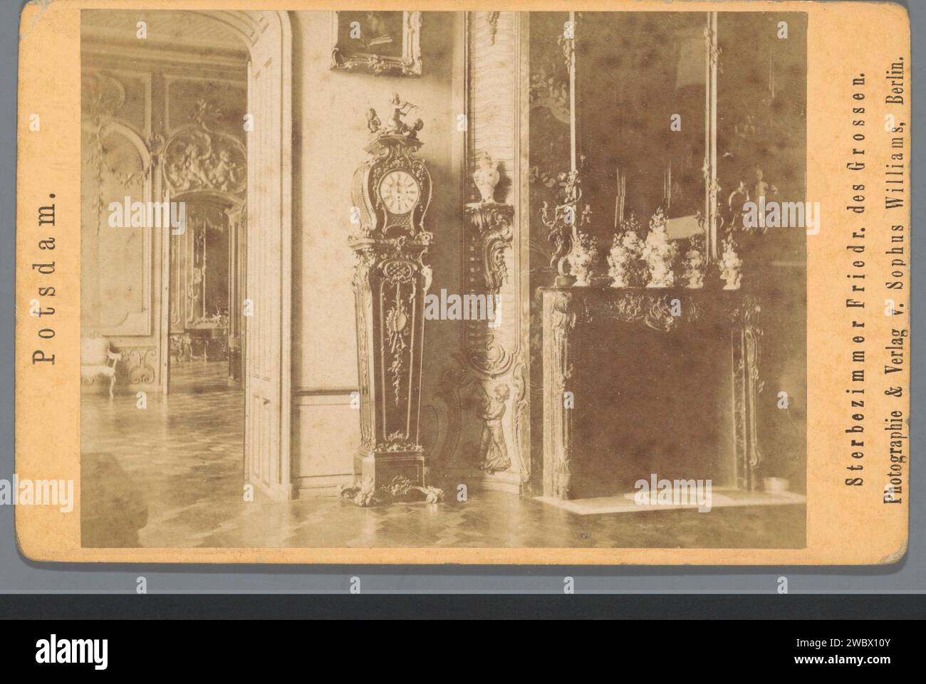 Frederik de Grote death room in lock Sanssouci, Potsdam, Sophus ...