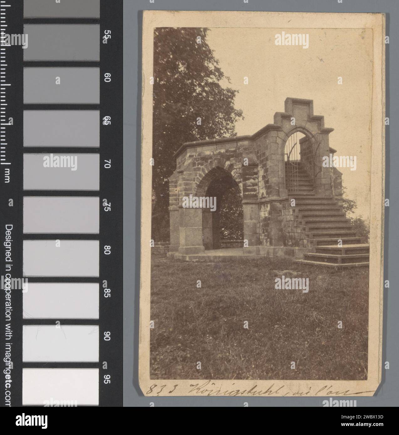 Königsstuhl of Rhens in Rhens am Rhein, Duitsland, Adolphe Braun & Cie ...