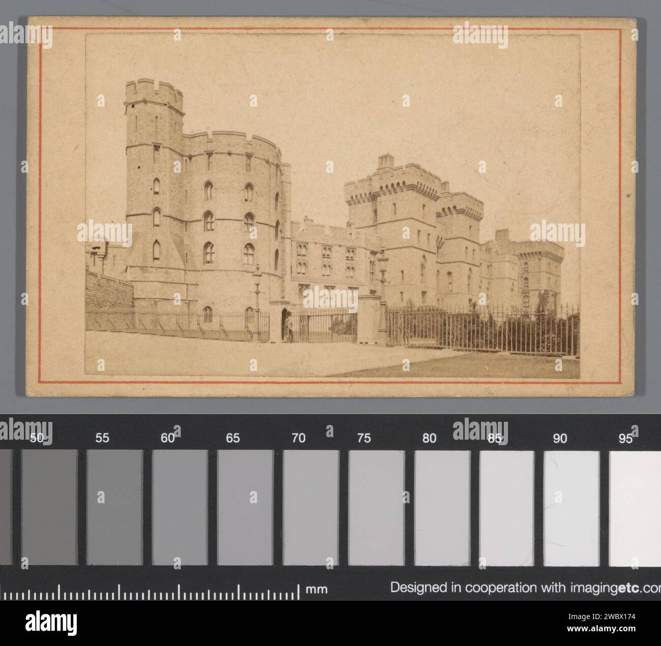 View of Windsor Castle, Anonymous, 1873 - 1885 Photograph. visit card ...