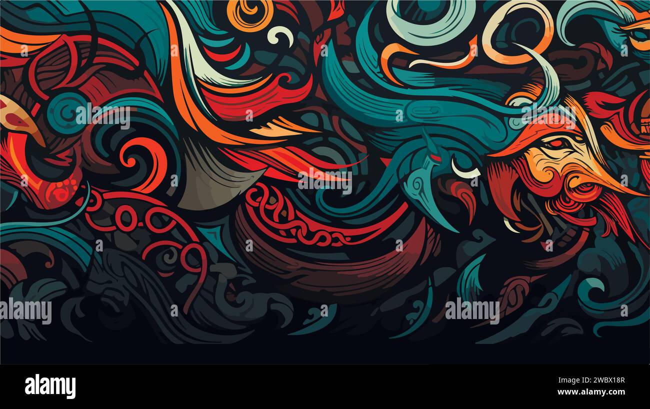 Viking illustration patterns Stock Vector Images - Alamy