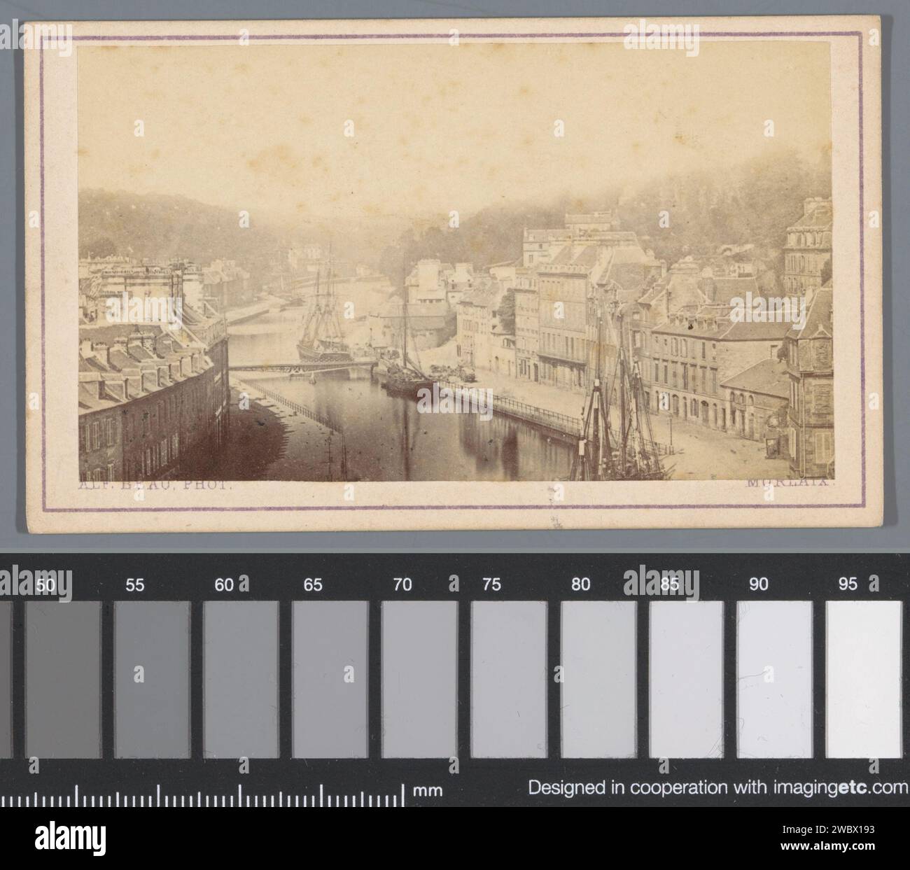 Cityscape, possibly of Morlaix, France, Alfred Beau, 1854 - 1860 ...