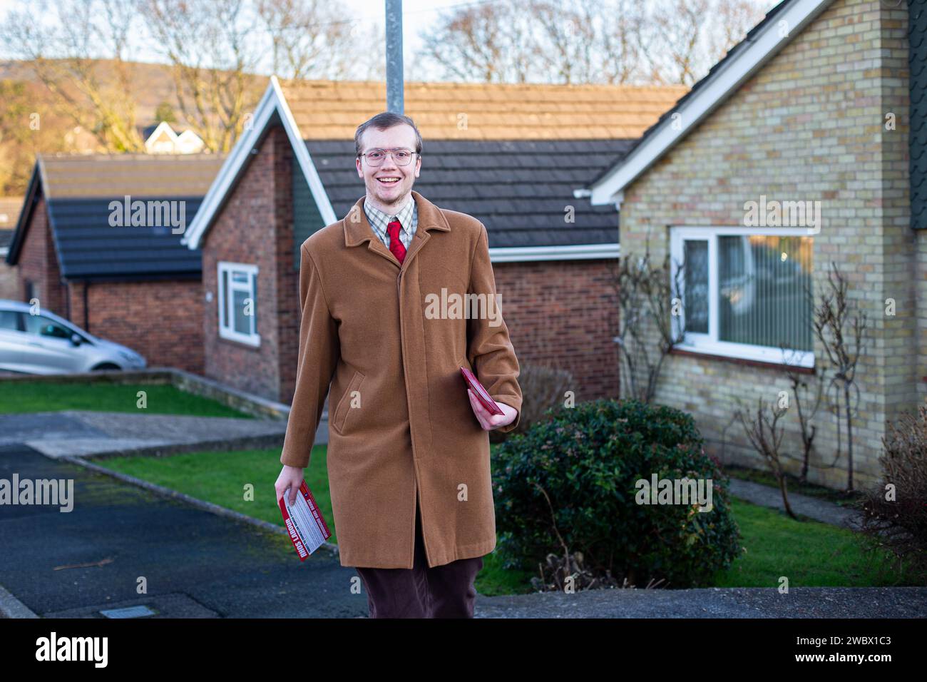 Neath Port Talbot, Wales, 12th January 2024. Noel Davies (Candidate ...