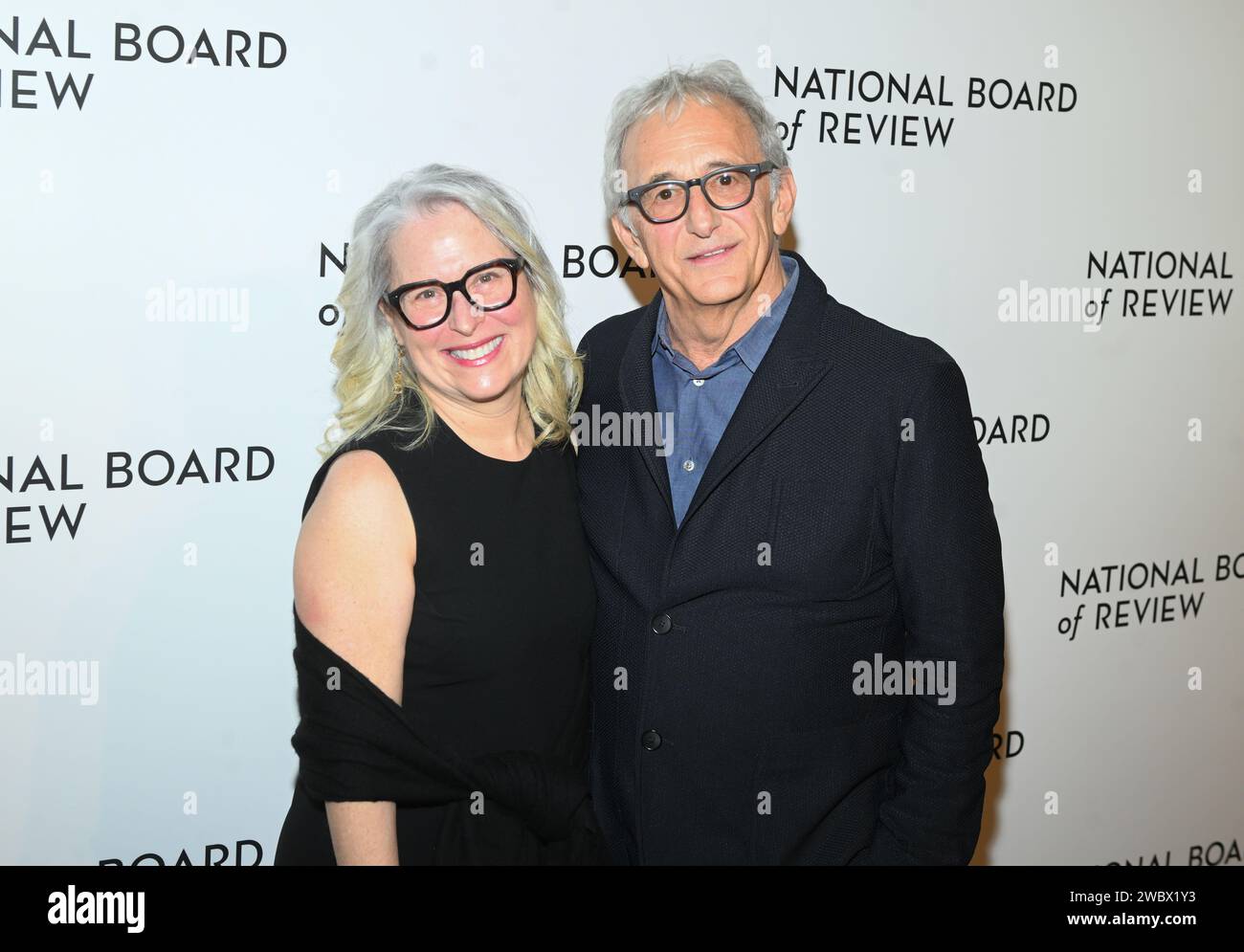 New York, USA. 12th Jan, 2024. Liz Manne and Fred Berner attends the ...