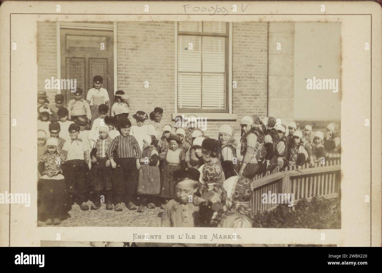 School children of Marken in traditional costume, c. 1875 - c. 1910 ...
