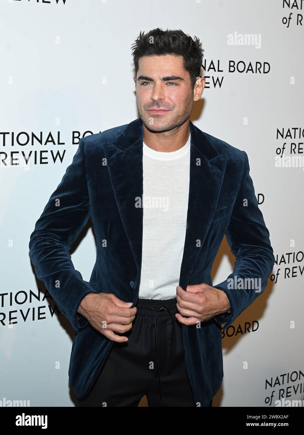 New York, USA. 12th Jan, 2024. Zac Efron attends the 2024 National ...