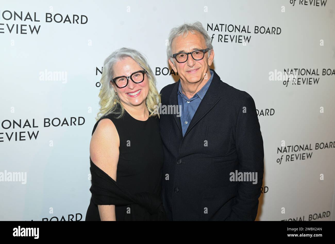 New York, USA. 12th Jan, 2024. Liz Manne and Fred Berner attends the ...