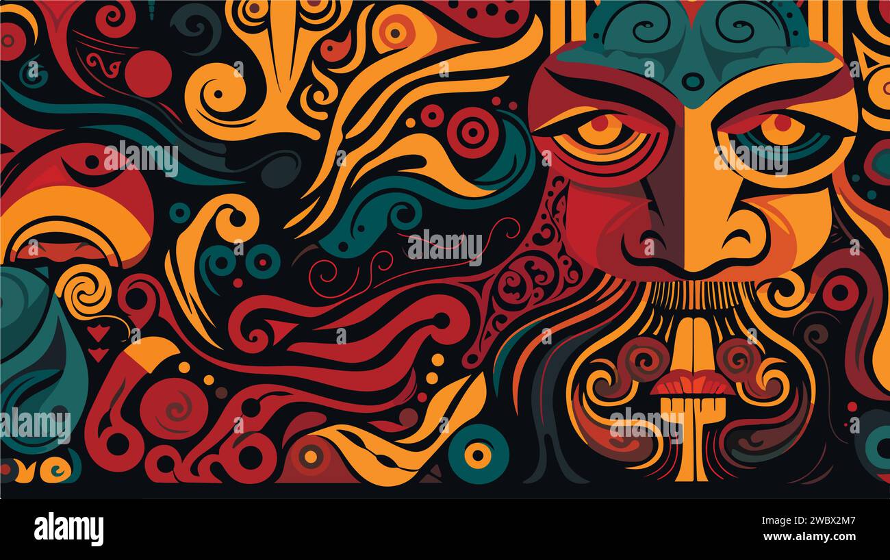 Viking illustration patterns Stock Vector Images - Alamy