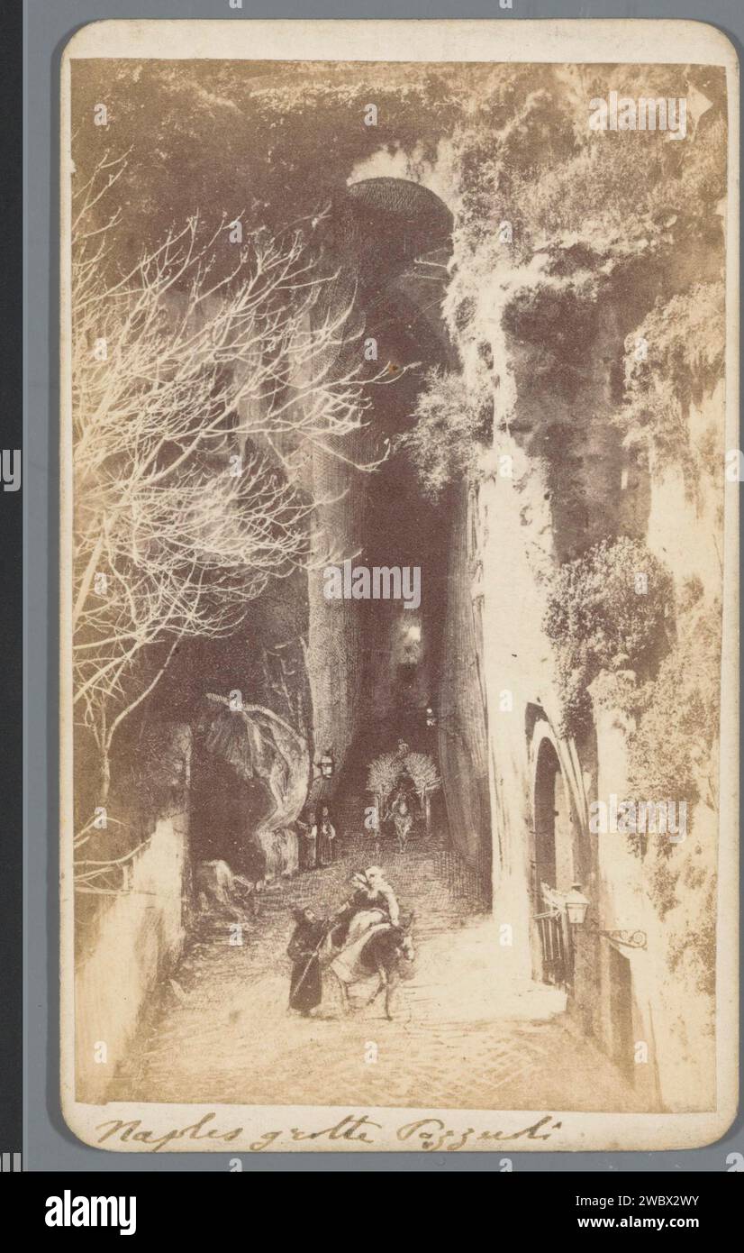 Photo production of a drawing of the Crypta Neapolitana, Anonymous ...