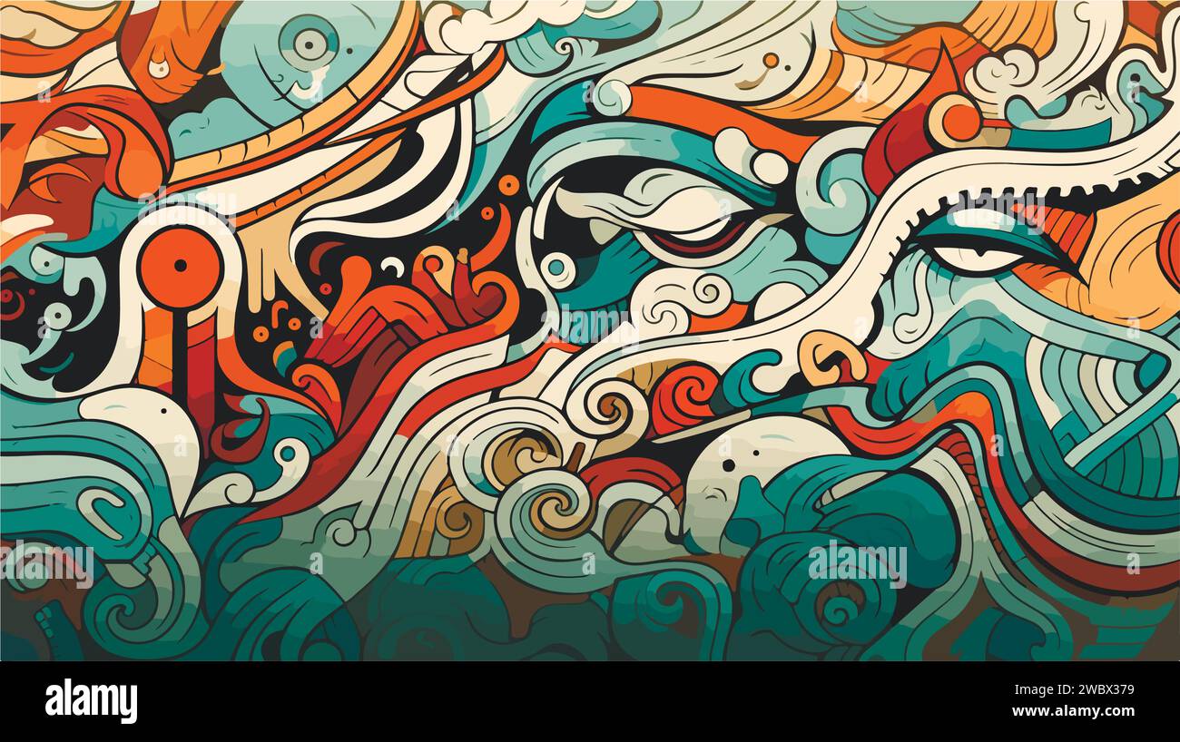 Abstract beautiful colored vector Viking patterns. Ancient warrior ...