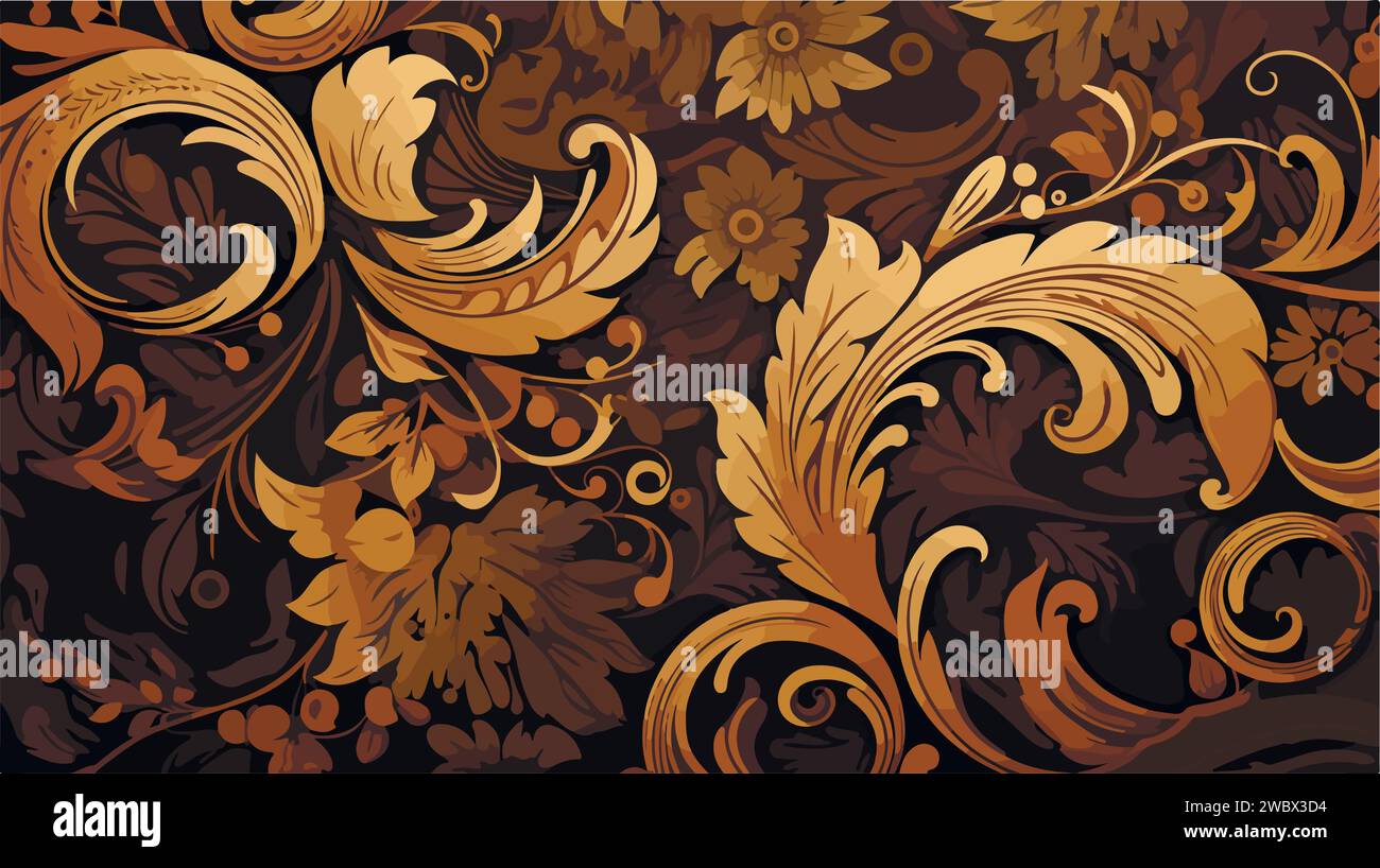 Abstract beautiful colored vector damask patterns. Seamless damask ...