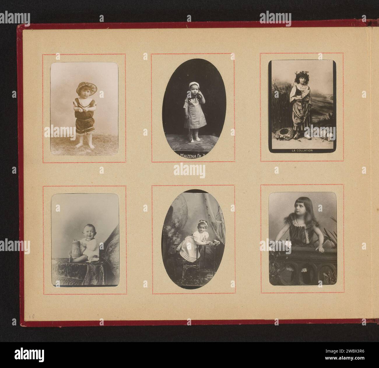 Children's portraits, Anonymous, 1880 - 1920 photograph Six portraits ...