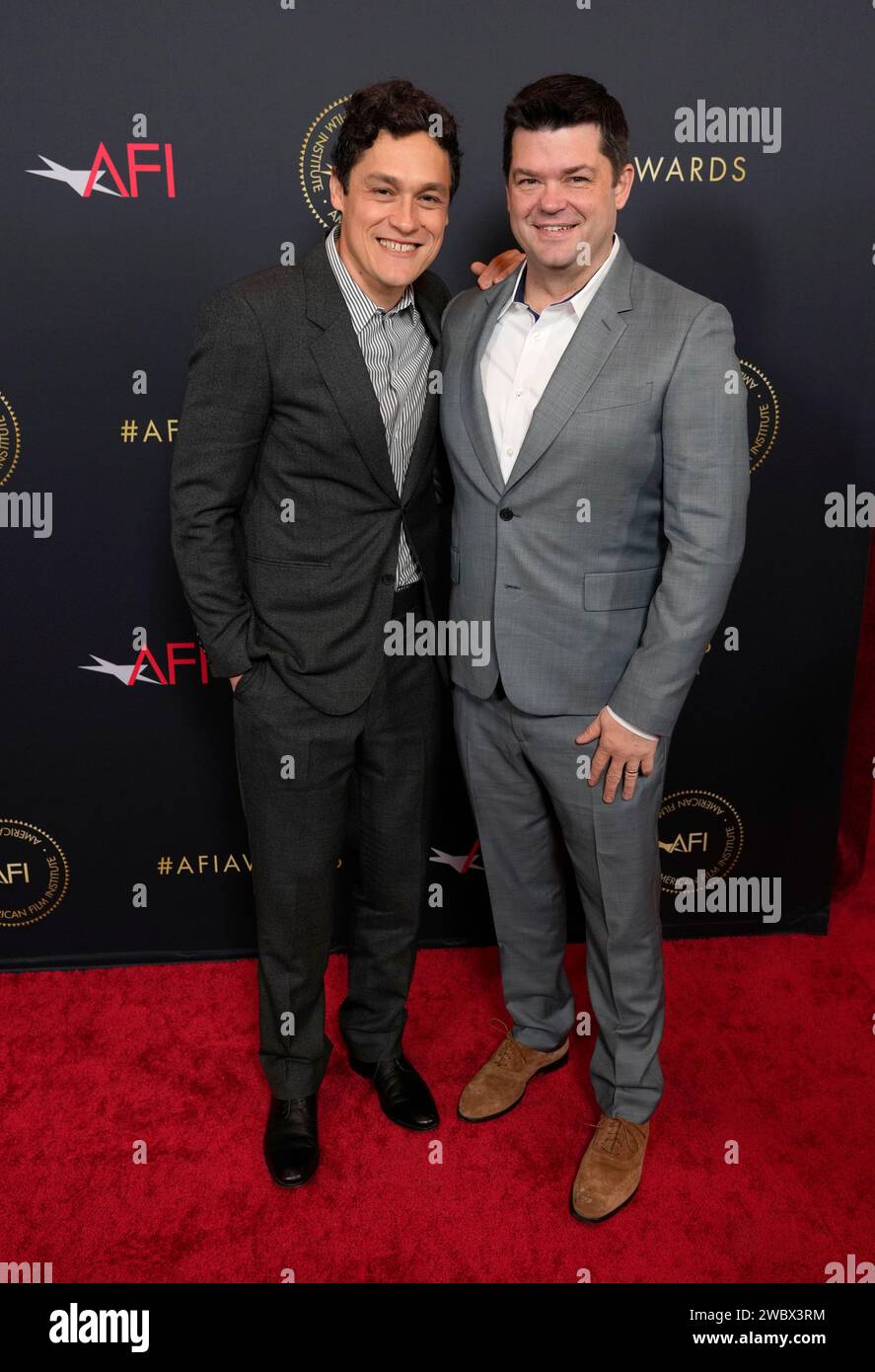 Phil Lord, left, and Christopher Miller arrive at the AFI Awards on ...