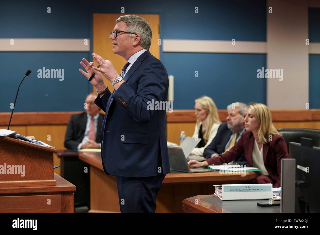 Defense attorney Christopher Anulewicz speaks during a motions hearing ...