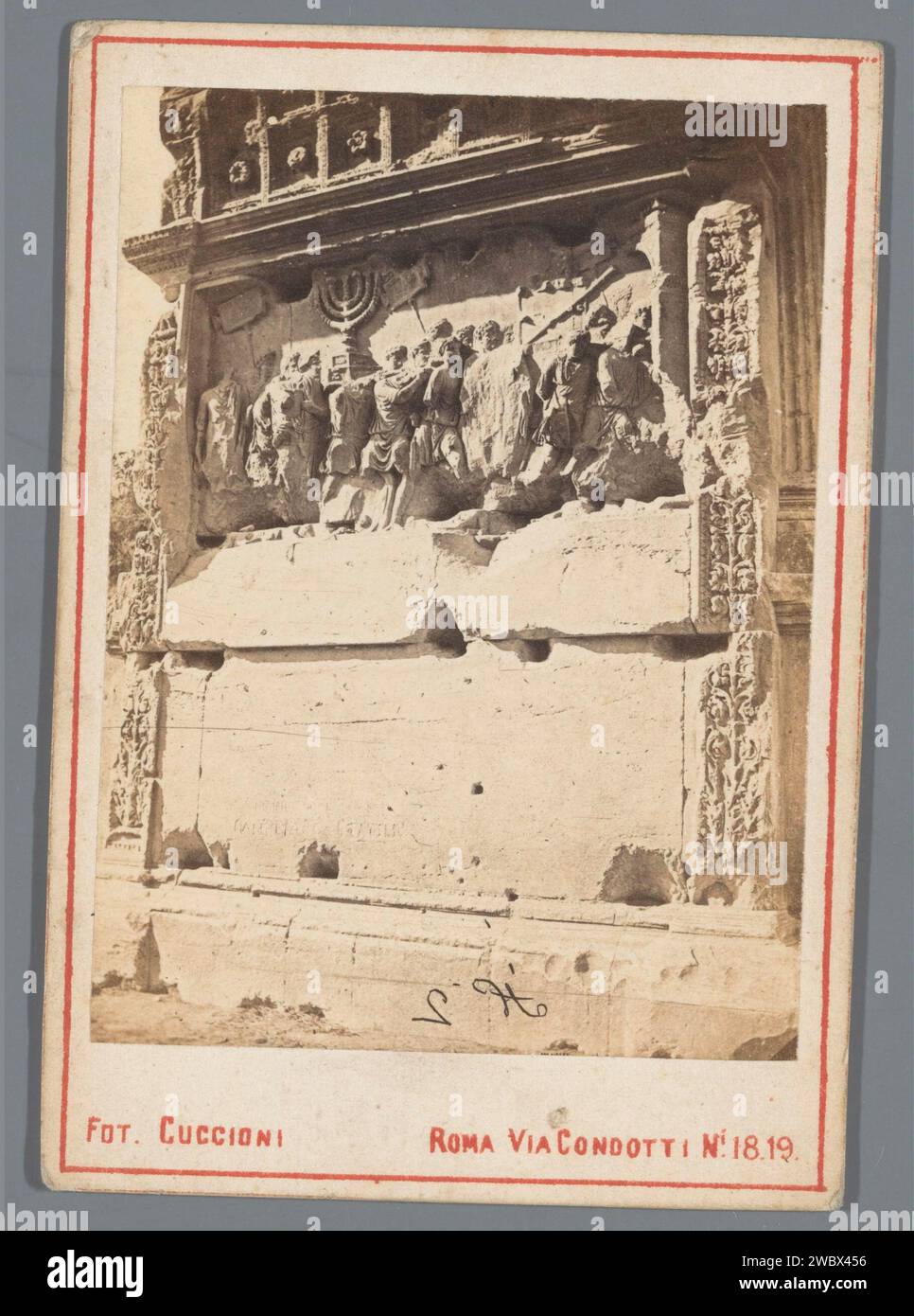 Relief in the arch of Titus, Rome: from the temple of Jerusalem ...