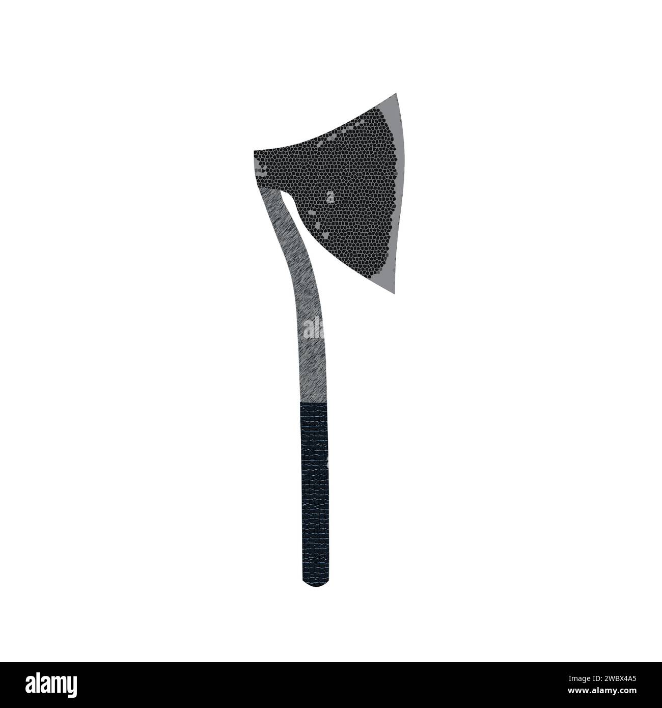 An illustration of ax with a brick design on the blade Stock Vector ...