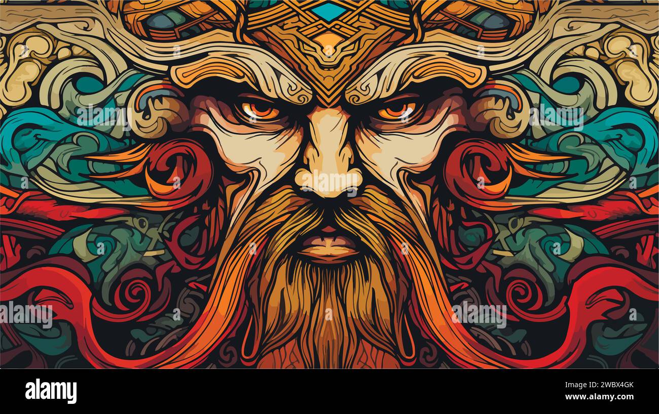 Viking illustration patterns Stock Vector Images - Alamy