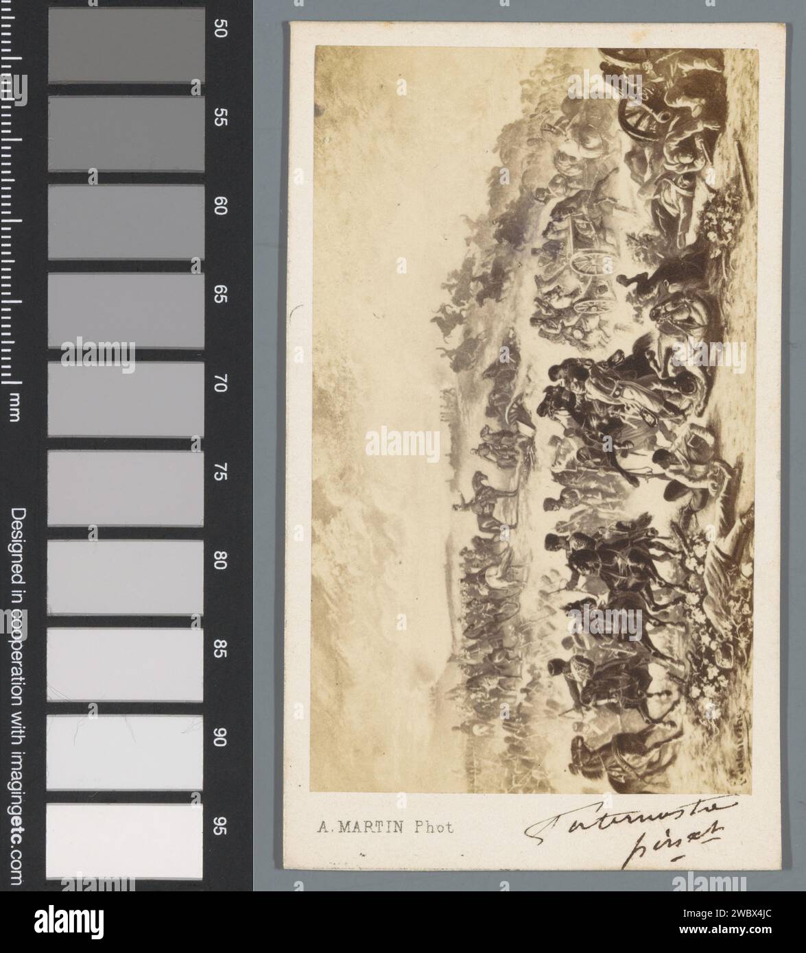 Photo production of a print or drawing of the Battle of Solferino ...