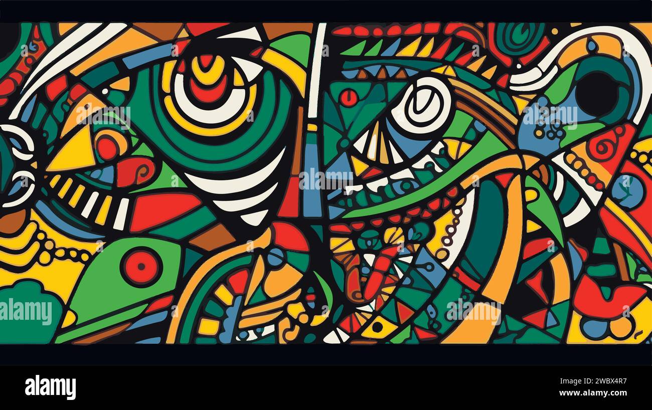 Abstract pattern in native African style. Vector illustration ...
