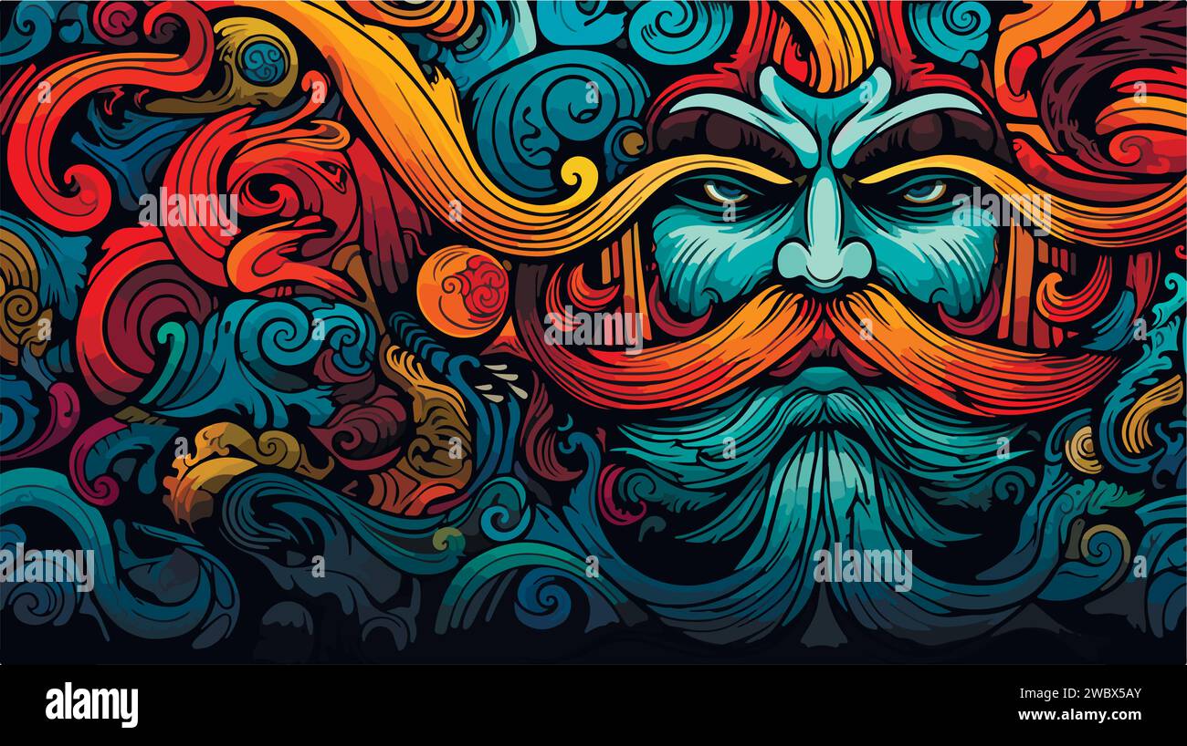 Viking illustration patterns Stock Vector Images - Alamy