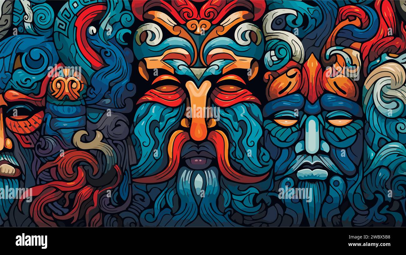 Viking illustration patterns Stock Vector Images - Alamy