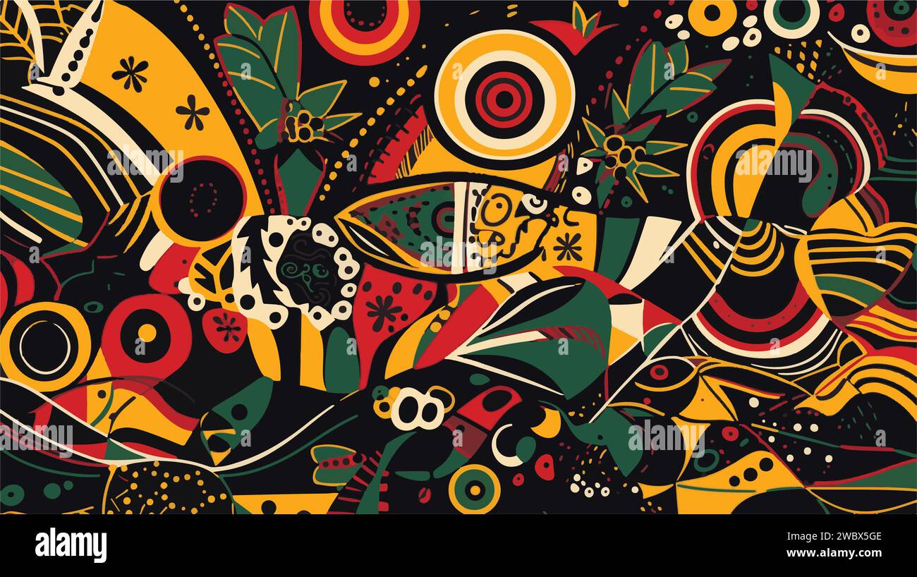 Abstract pattern in native African style. Vector illustration ...