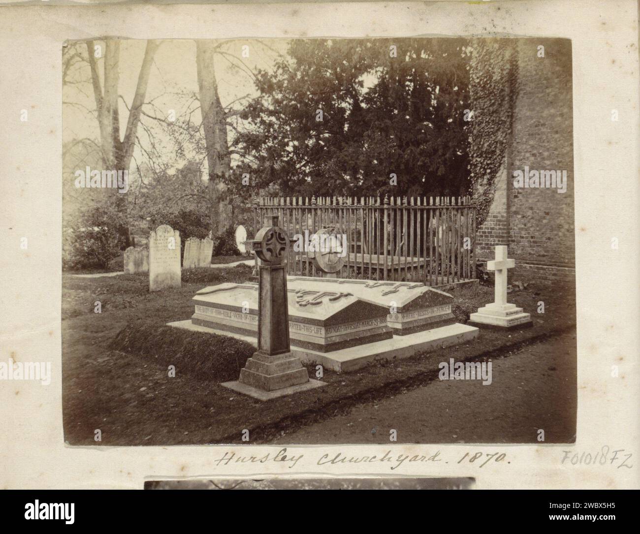 Hursley cemetery with the graves of Pastor John Keble and his wife Charlotte, Anonymous, 1870 ...