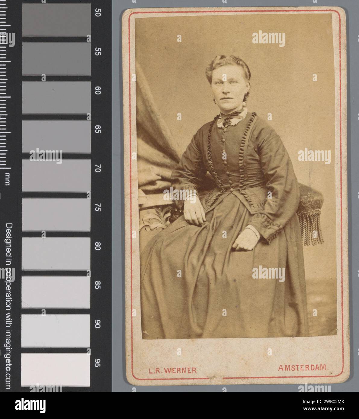 Portrait of an unknown woman, Louis Robert Werner, 1871 - 1877 ...