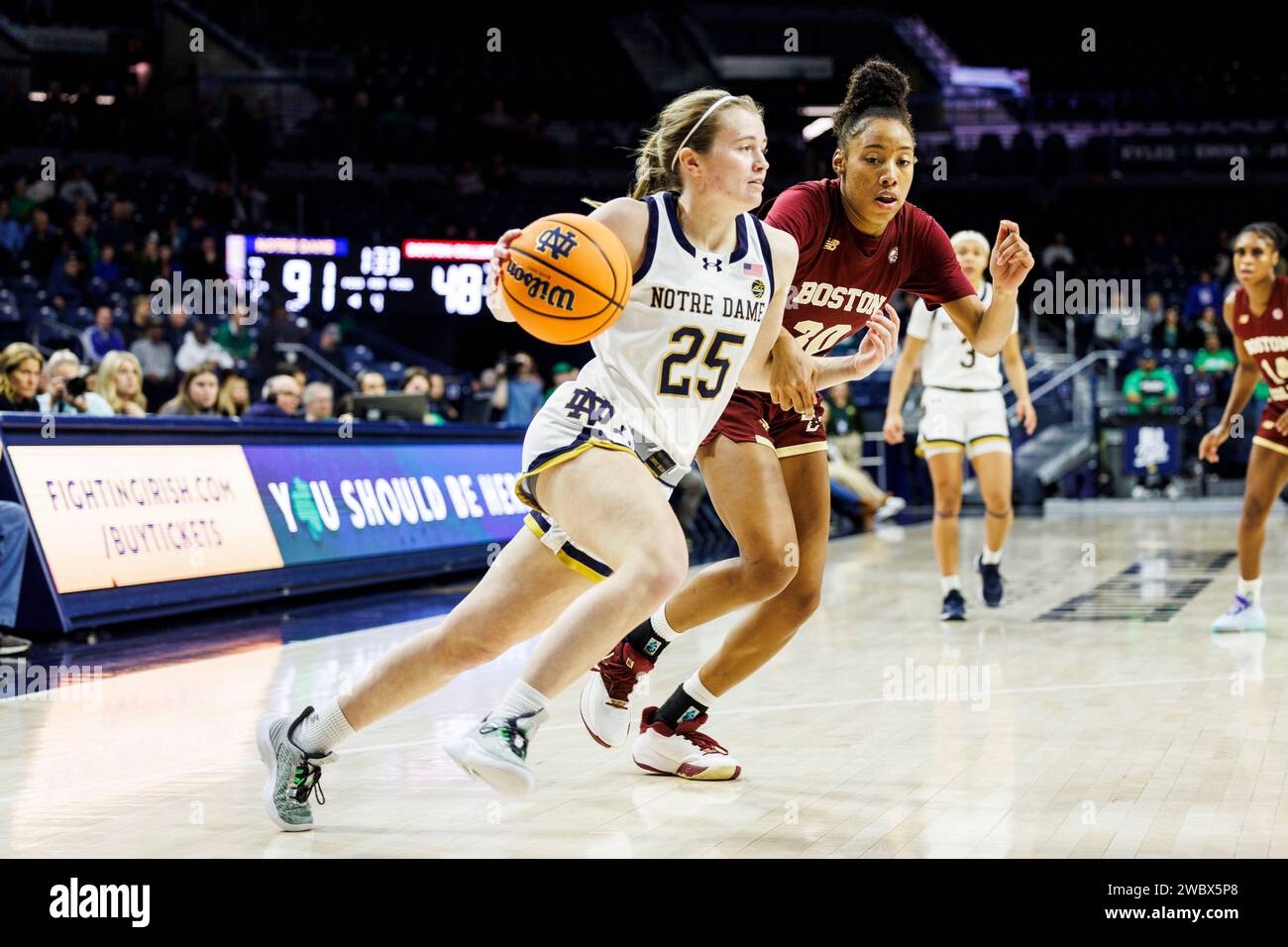South Bend, Indiana, USA. 11th Jan, 2024. Notre Dame guard Sarah ...