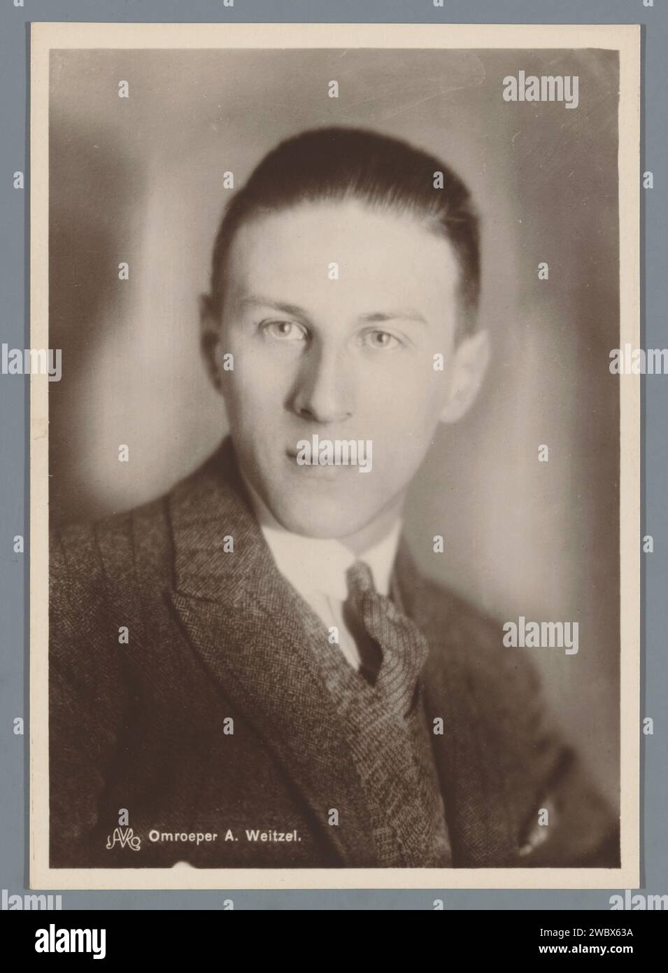 Portrait van A. Weitzel, Anonymous, 1928 - 1945 photograph This photo ...
