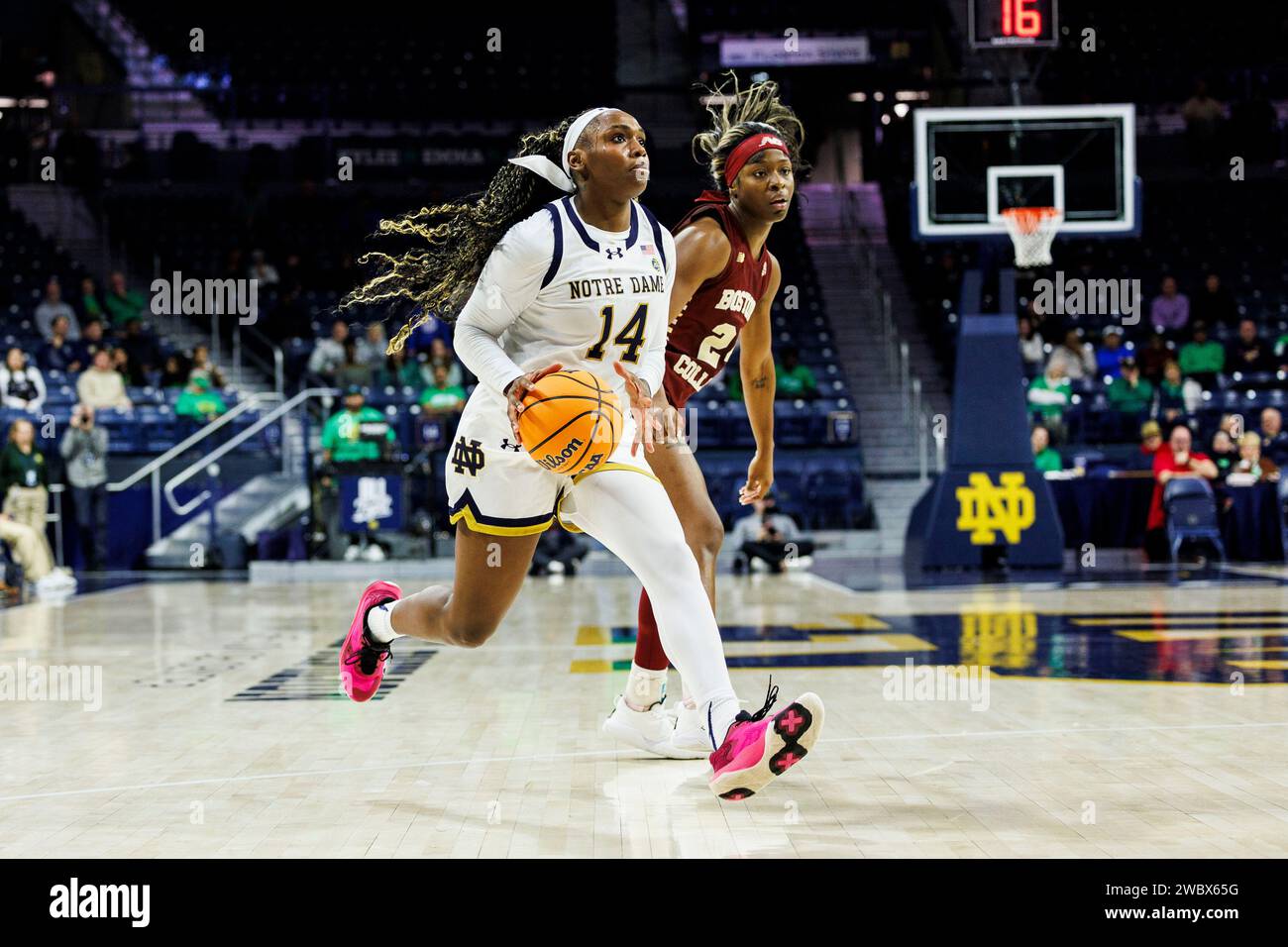 South Bend, Indiana, USA. 11th Jan, 2024. dNotre Dame guard KK ...