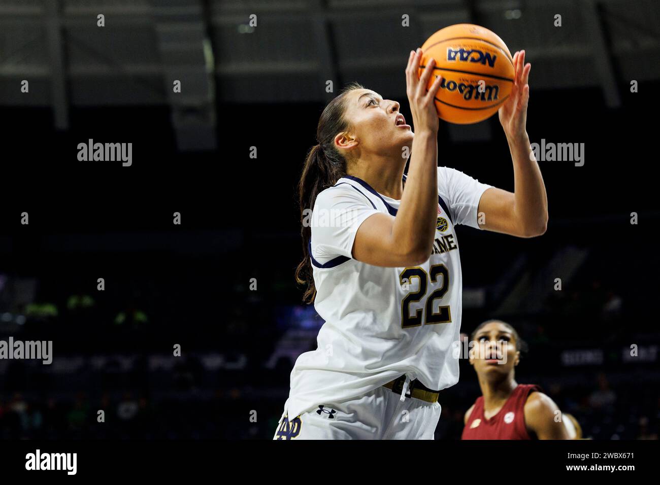 South Bend, Indiana, USA. 11th Jan, 2024. Notre Dame forward Kylee ...