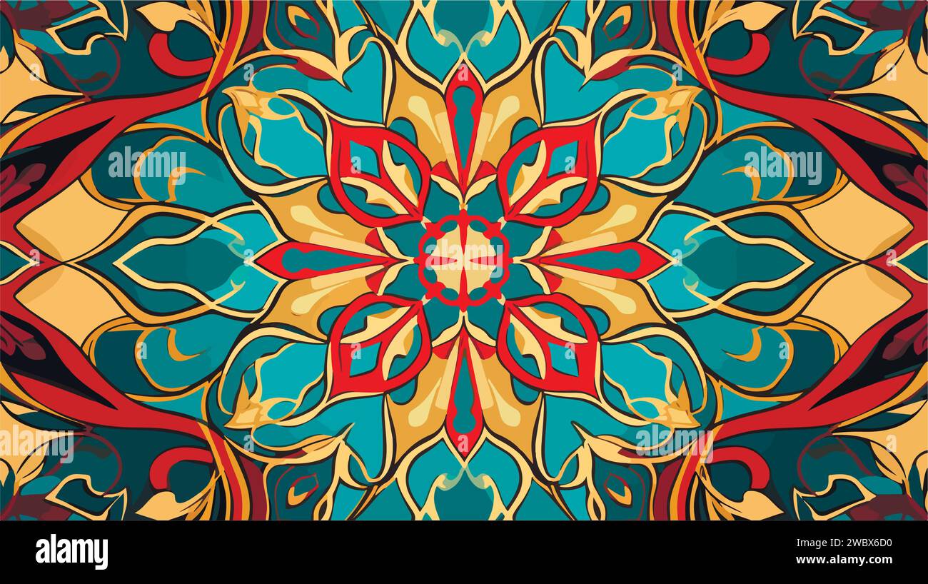 Abstract beautiful colored arabesque vector patterns. Seamless ...