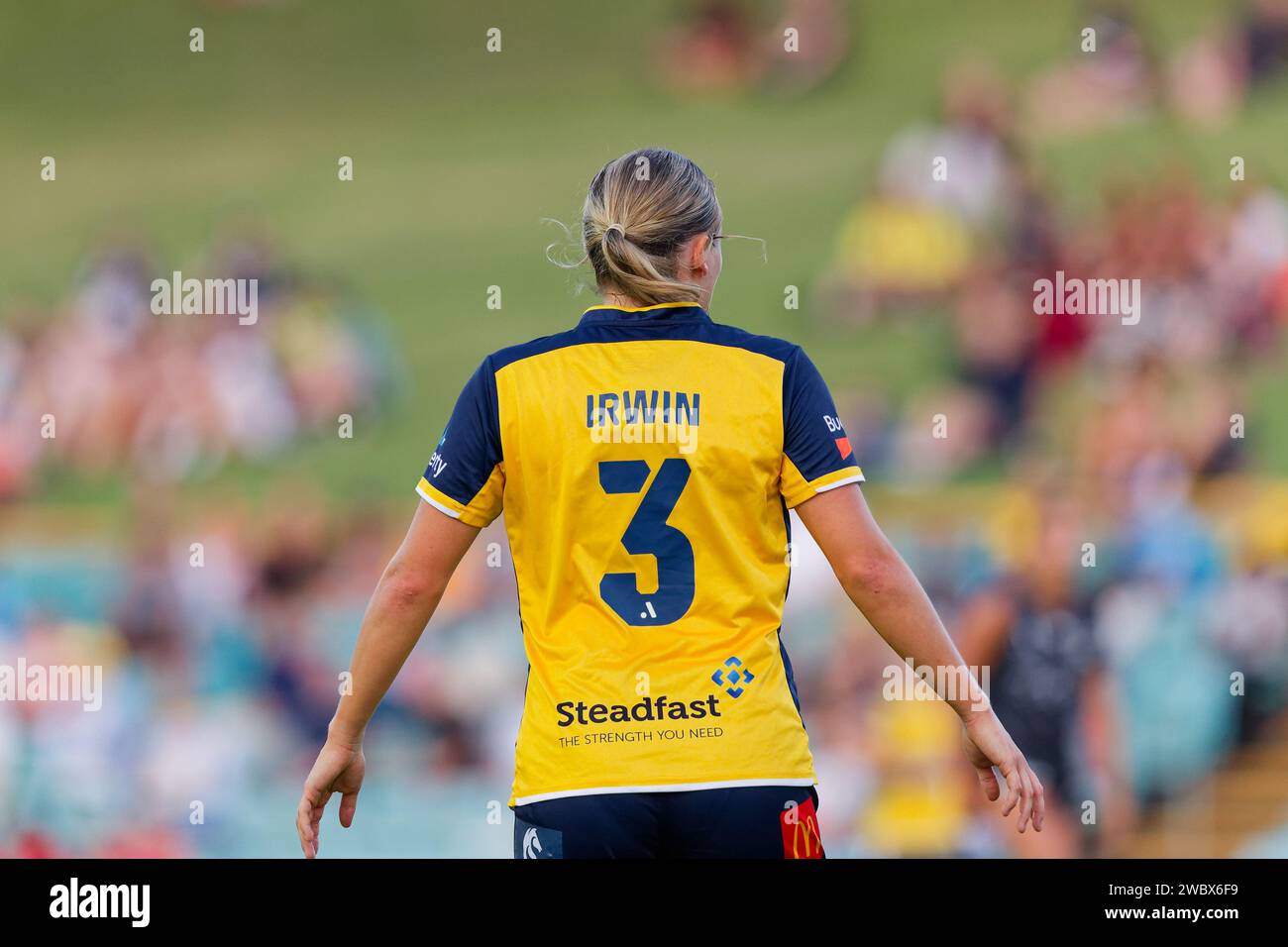 Sydney, Australia. 12th Jan, 2024. Ashley Irwin of the Mariners looks ...