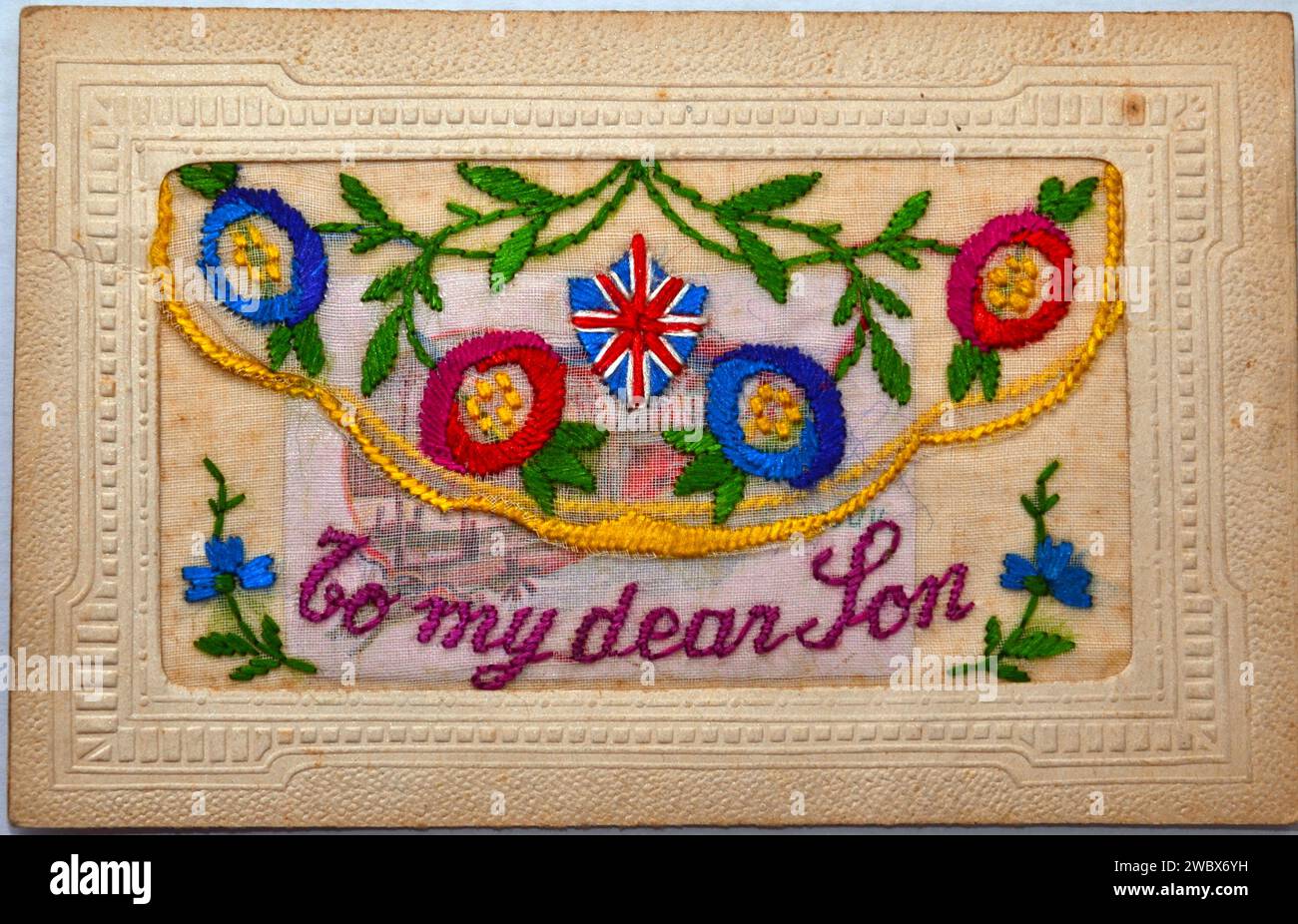 Embroidered silk postcard hi-res stock photography and images - Alamy