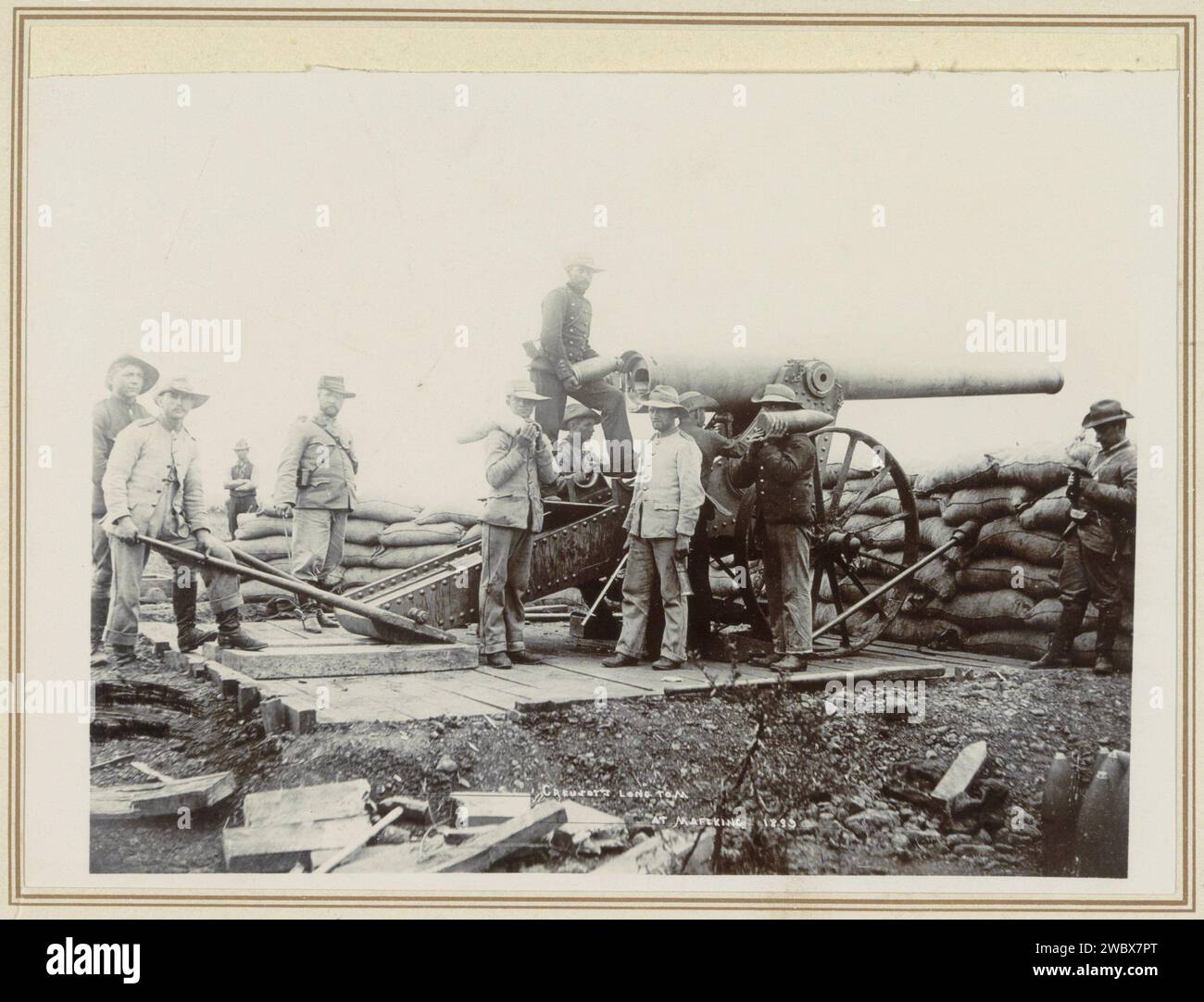 Men at Field Geschut during the siege of Mafeking, Anonymous, 1899 ...