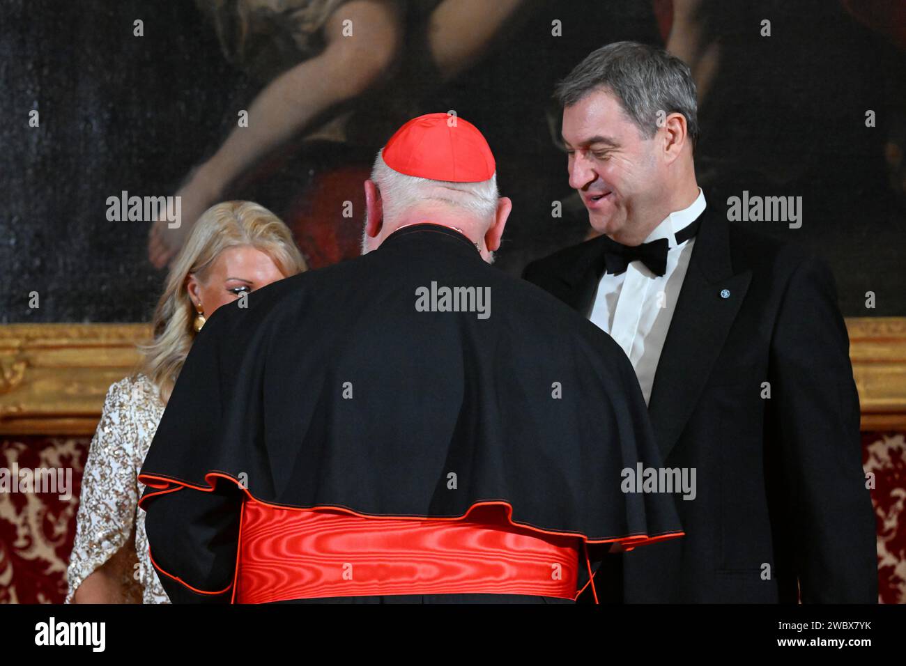 Munich, Germany. 12th Jan, 2024. Prime Minister Markus Söder (CSU) (r ...