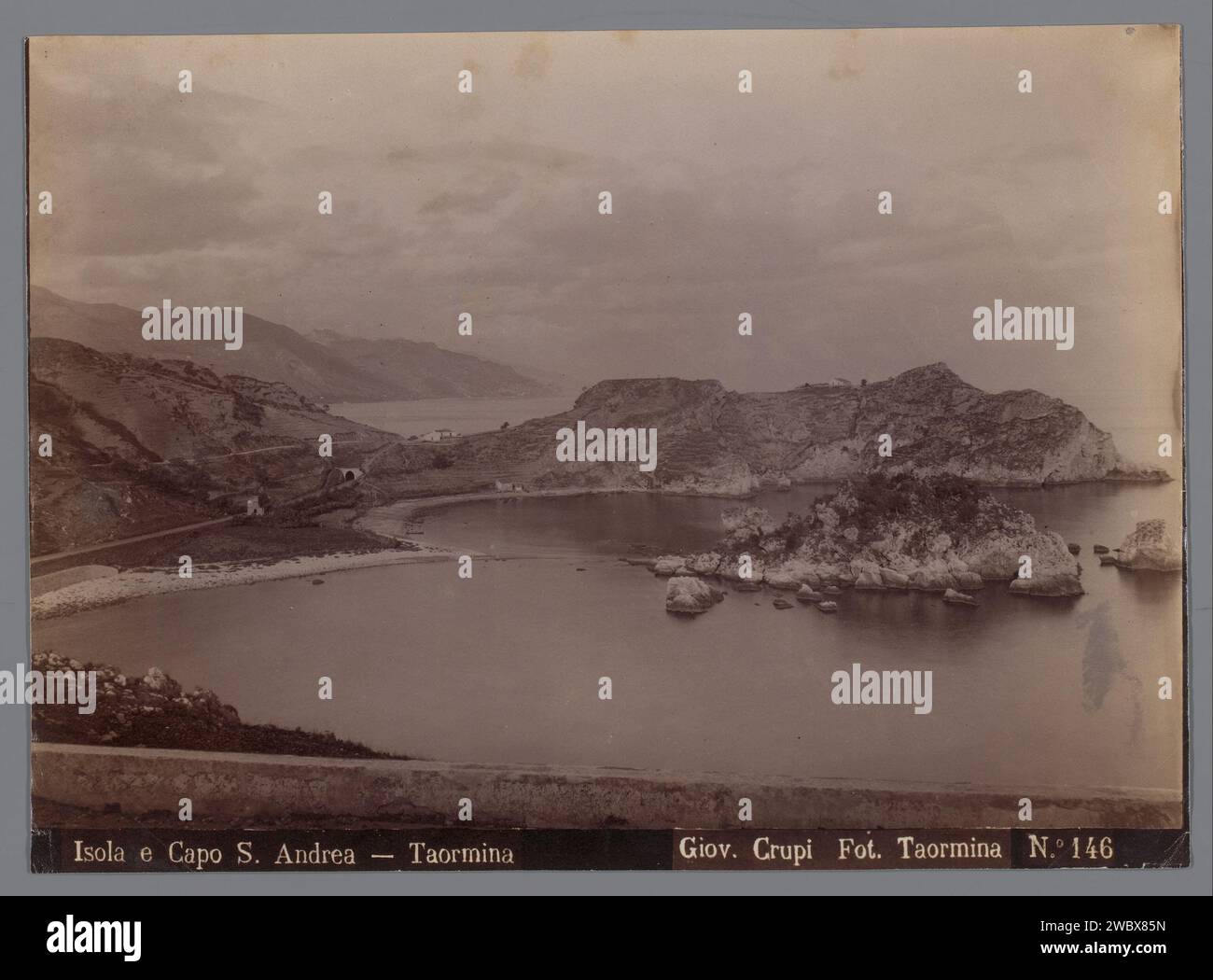 View of the Cape of Sant'andrea at Taormina, Italy, Giovanni Crupi ...