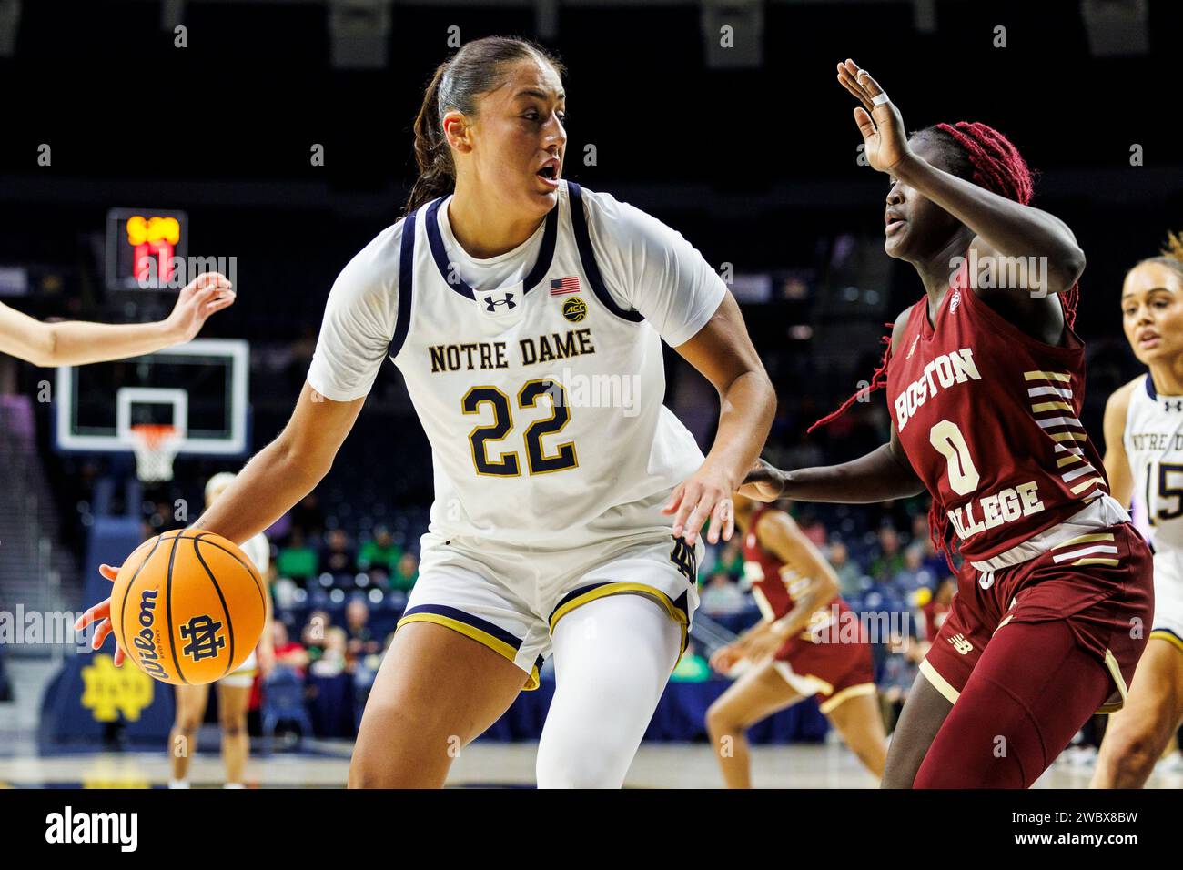 USA. 11th Jan, 2024. January 11, 2024: Notre Dame forward Kylee Watson ...