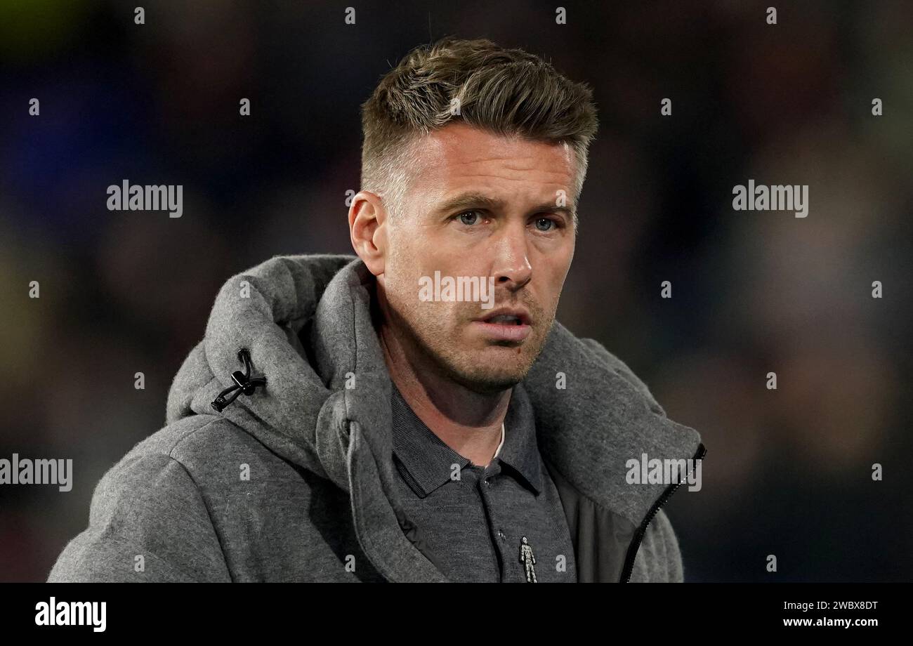 Luton Town manager Rob Edwards before the Premier League match at Turf ...