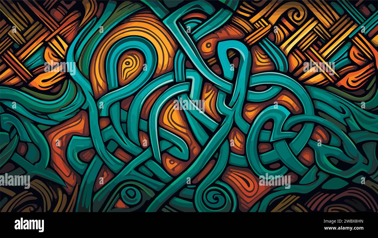 Abstract Beautiful Colored Vector Celtic Knot Patterns Seamless Celtic Knot Pattern Background