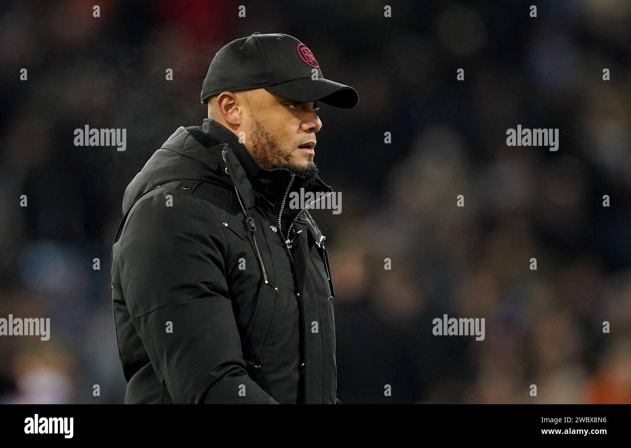 Burnley manager Vincent Kompany before the Premier League match at Turf ...