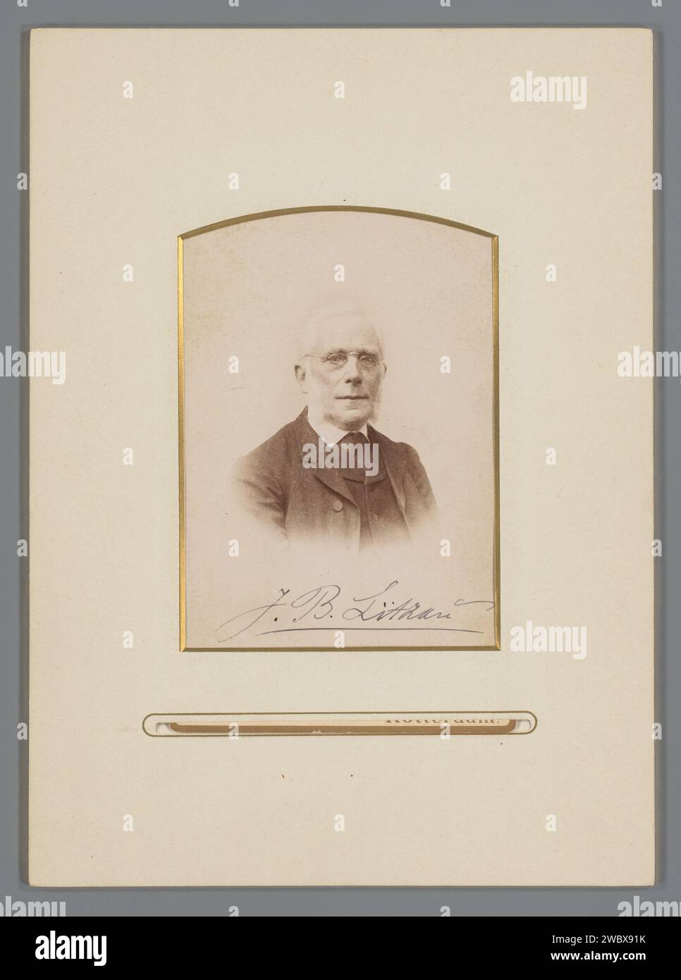 Portrait of organist Johannes Barend Litzau, F. von Pöppinghausen, 1870 ...