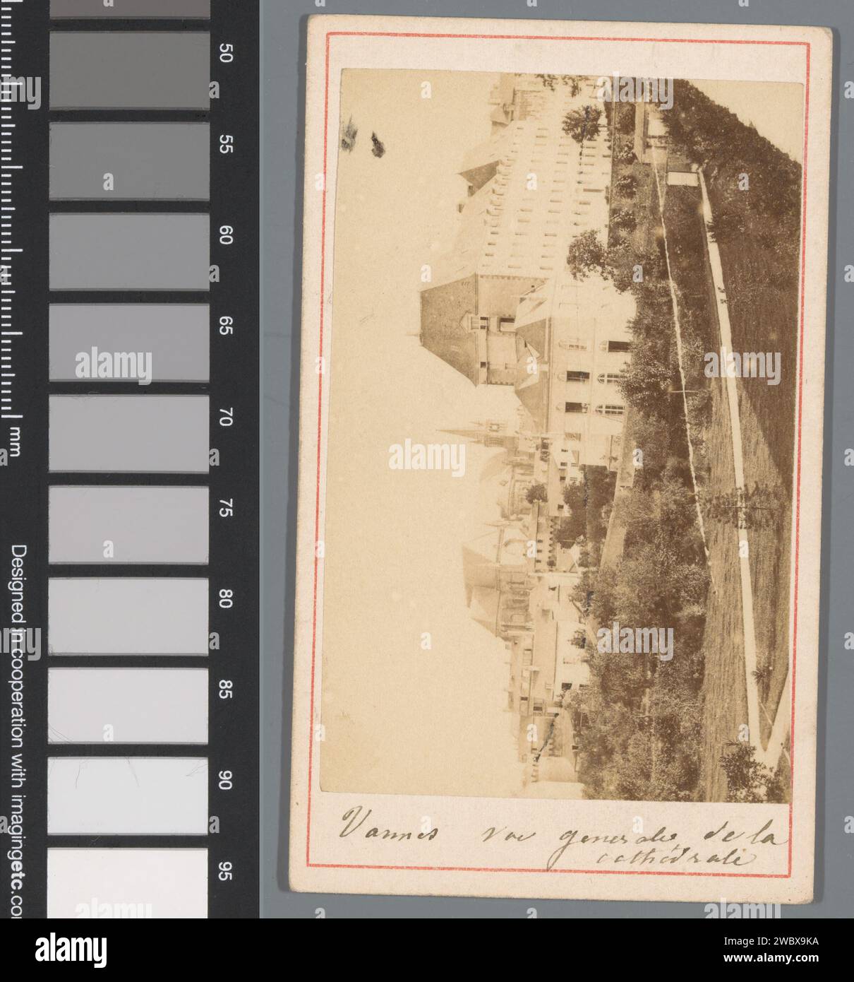 View of the cathedral and the Jesuit monastery of Vannes, Ferdinand ...